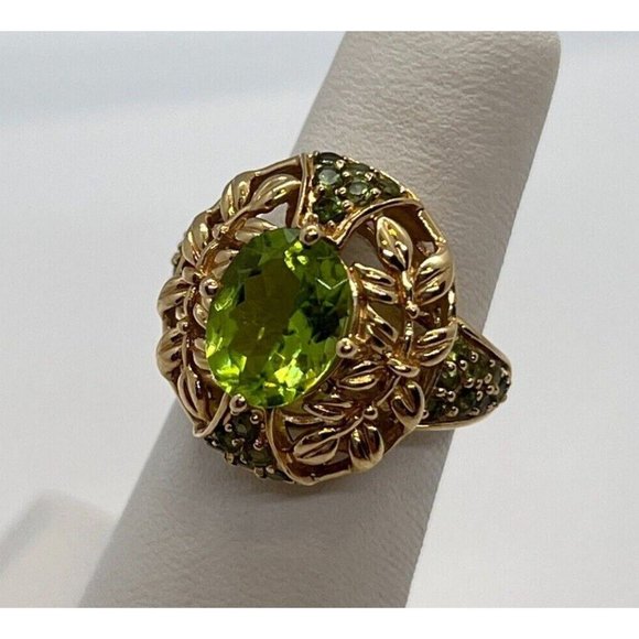 Jewelry | 14k Yellow Gold Peridot Ring Size 45 | Poshmark